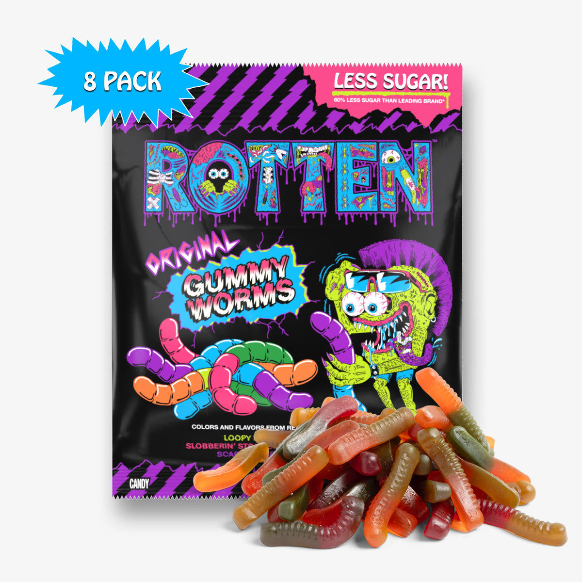 Gummy Worms | Sour Gummy Worms | Weird Candy | Rotten™ Gummy Worms | Sour Gummy Worms | Weird Candy | Rotten™